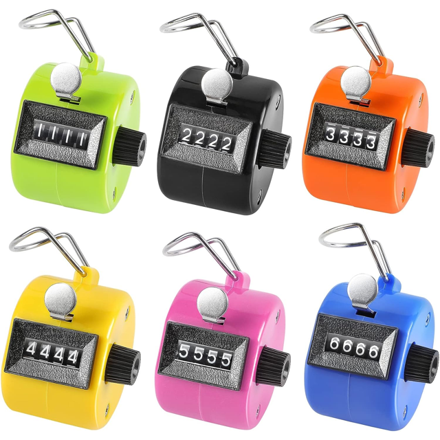 MaxGear 6-Pack Handheld Manual Click Tally Counter, 4-Digit Number ...