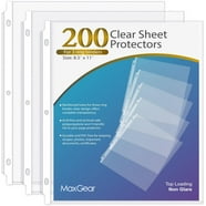 Clear Sheet Protectors, 8.5" x 11", 100 Pack, Durable, Top Load ...