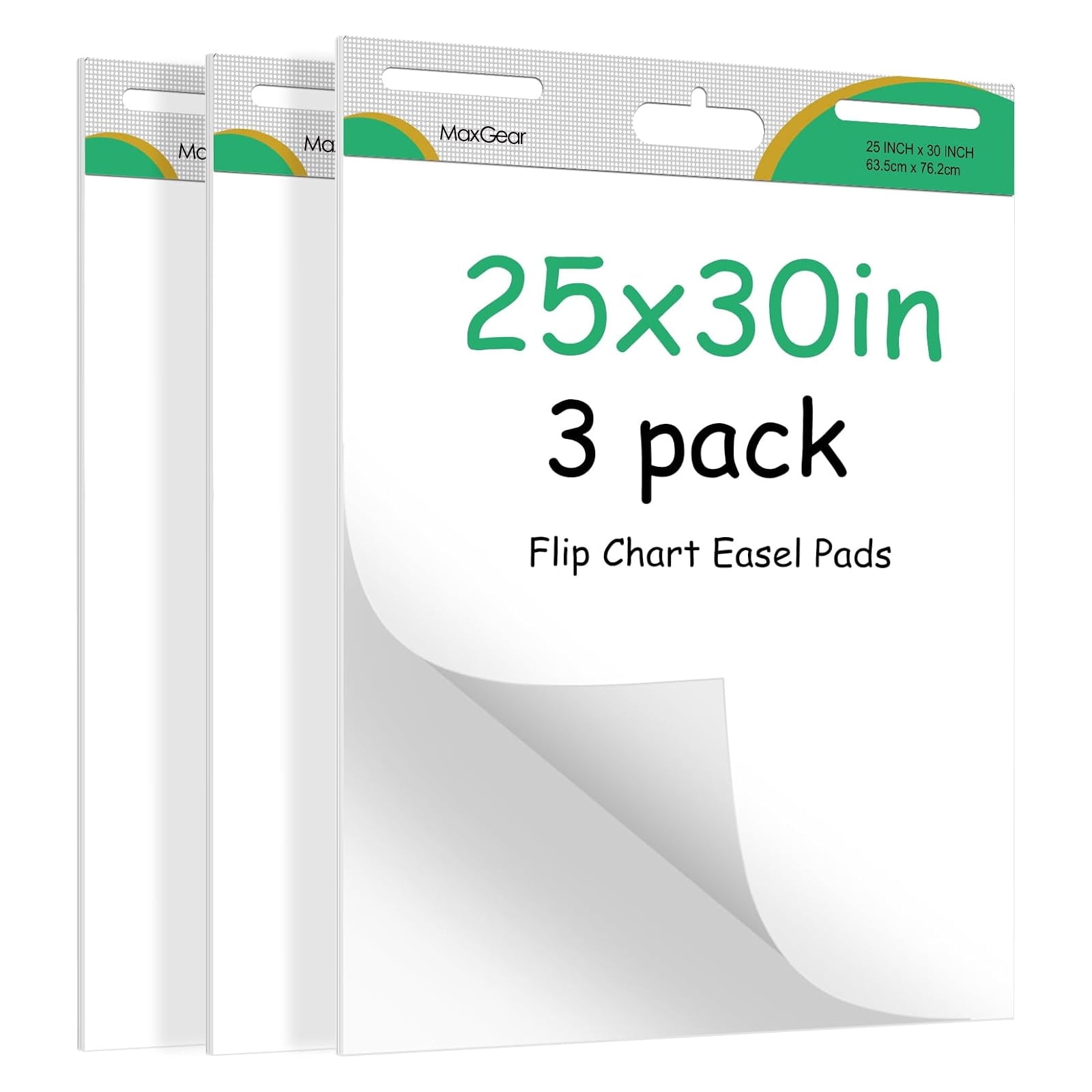 MaxGear Sticky Easel Pad, 25 x 30 Inches, Large Self Stick Easel Paper ...