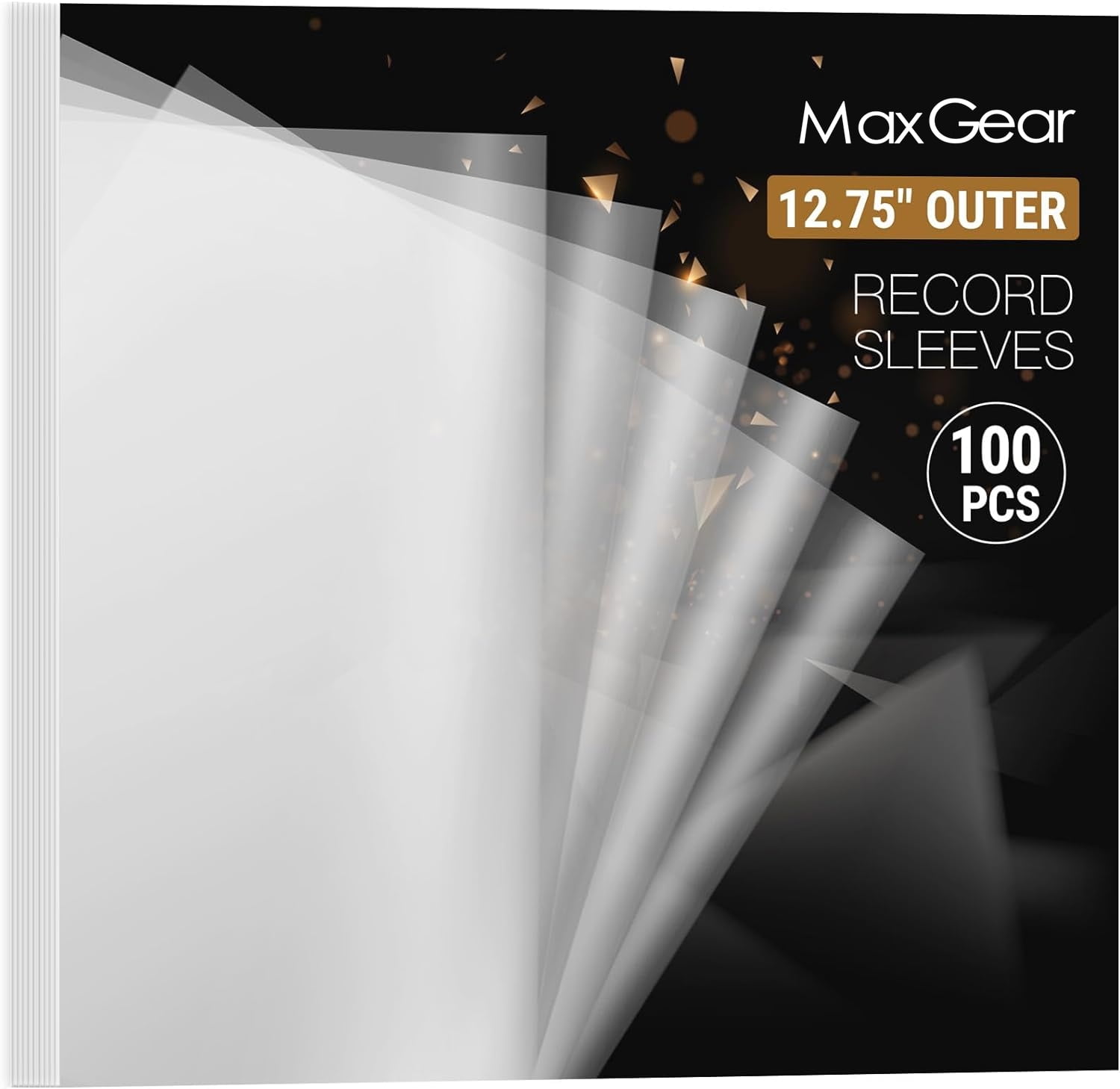 MaxGear Upgrade Vinyl Record Storage Sleeves, Clear, 100 Total Count ...