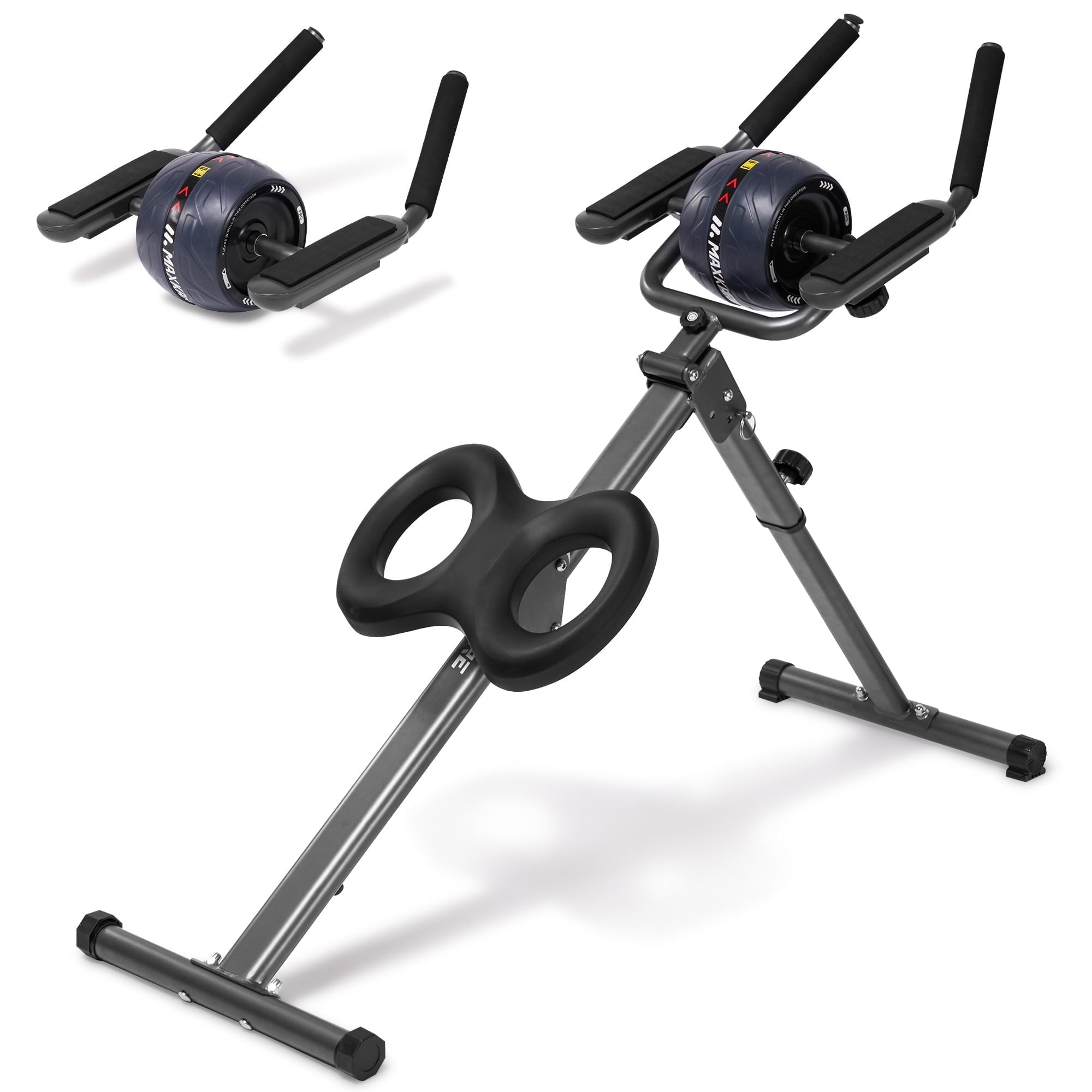 MaxKare Adjustable Ab Machine with Detachable Ab Roller Wheel, 6-Level ...