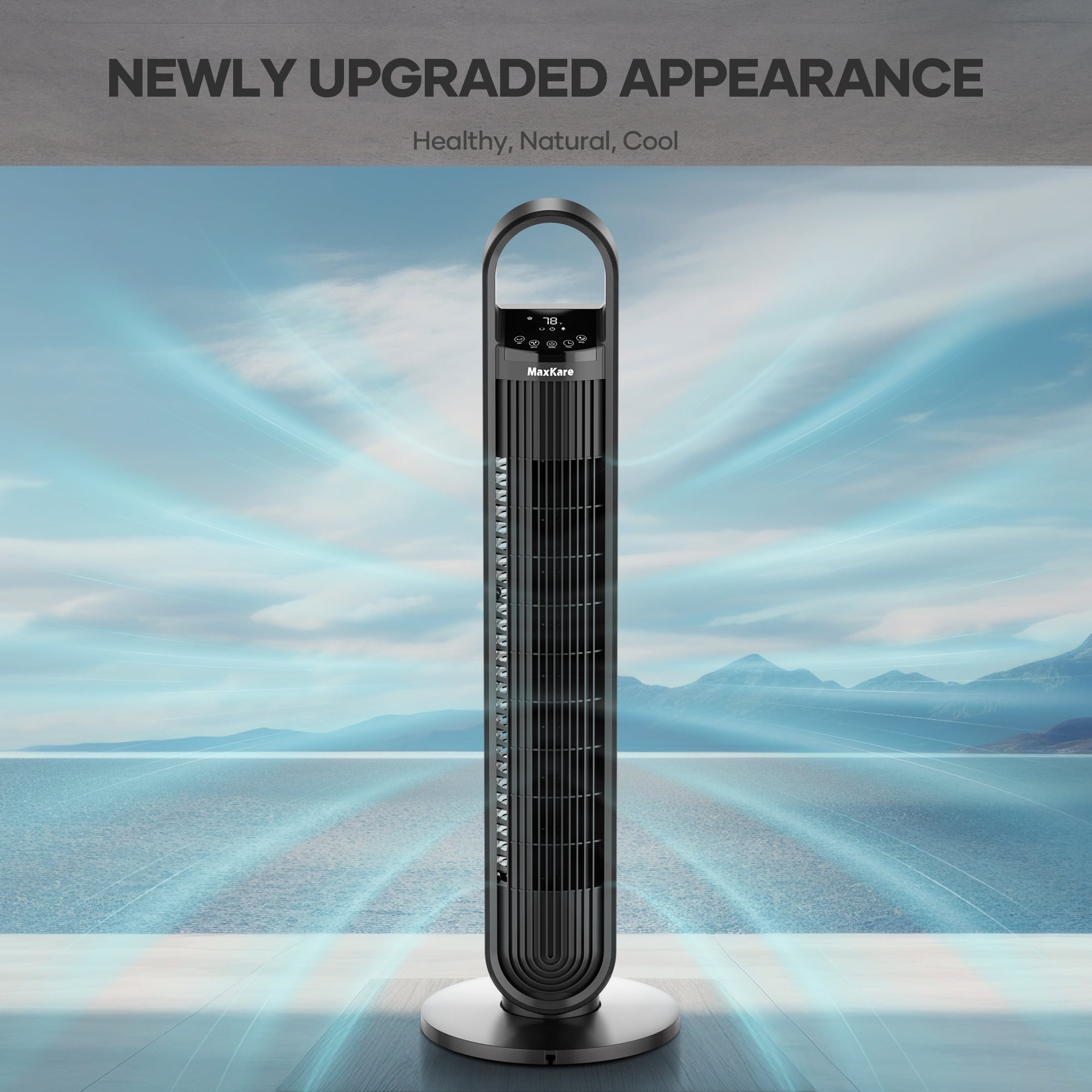 MaxKare 36" Tower Fan with Remote Control, 3 Speeds and Modes, Quiet ...