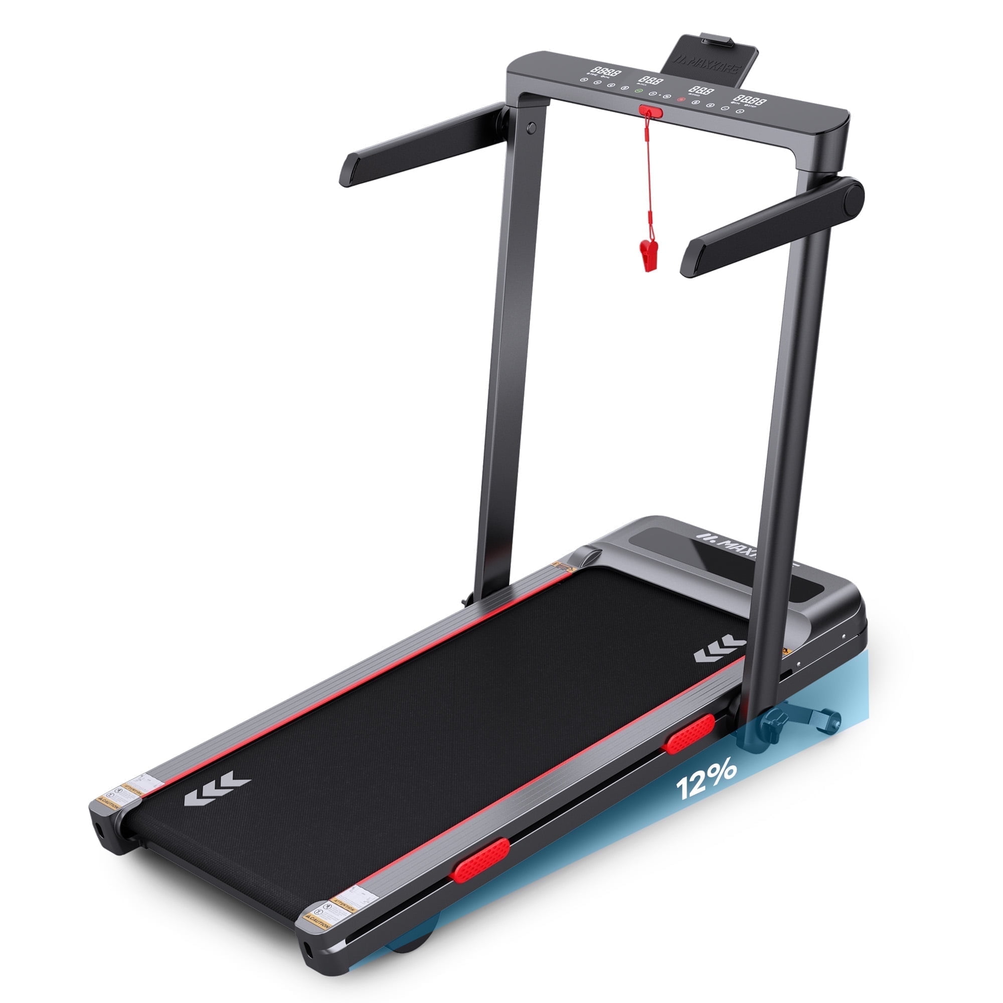 MaxKare Auto Incline Walking Pad Treadmill Workout 3.0HP 2-in-1 with 26 ...