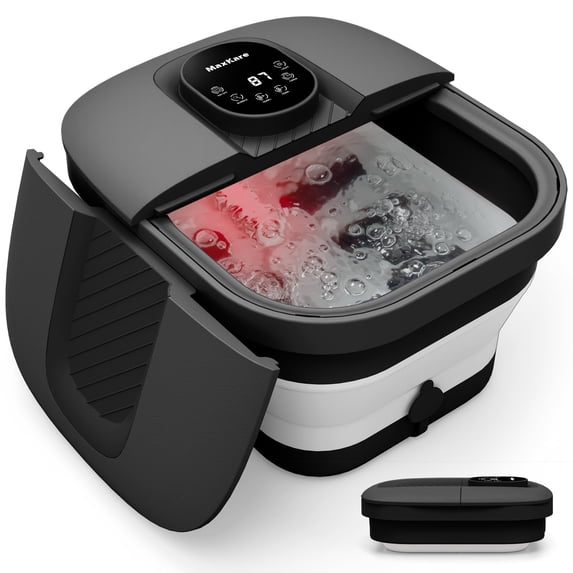 MaxKare Collapsible Foot Spa with Massager and Heat, Foot Spa Massager ...