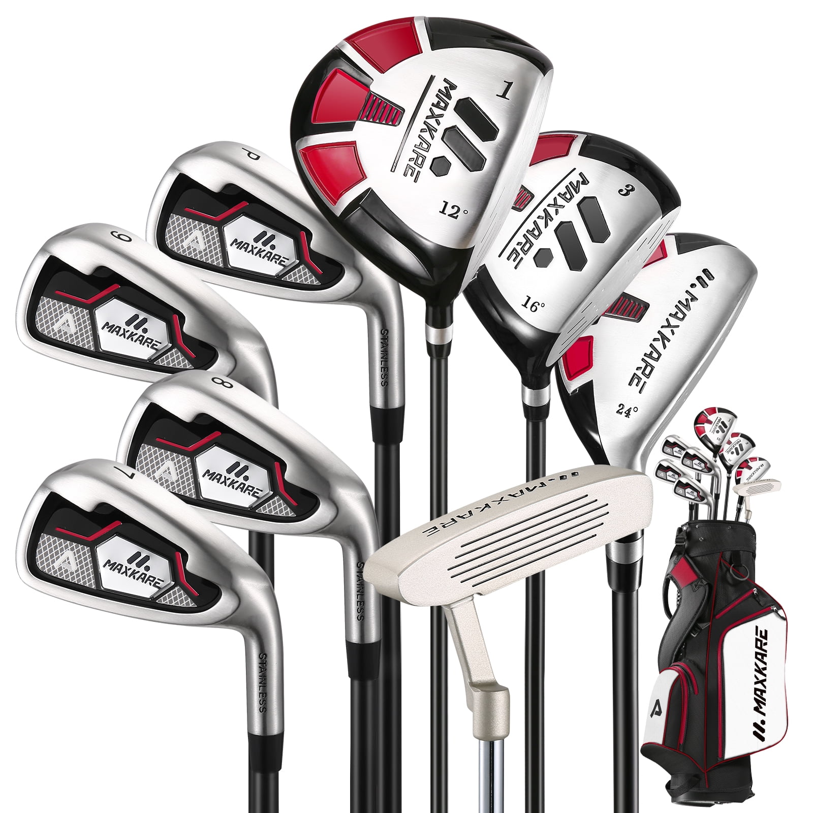 MaxKare Complete Golf Clubs Package 8 Club Set for Woman, Right Handed ...