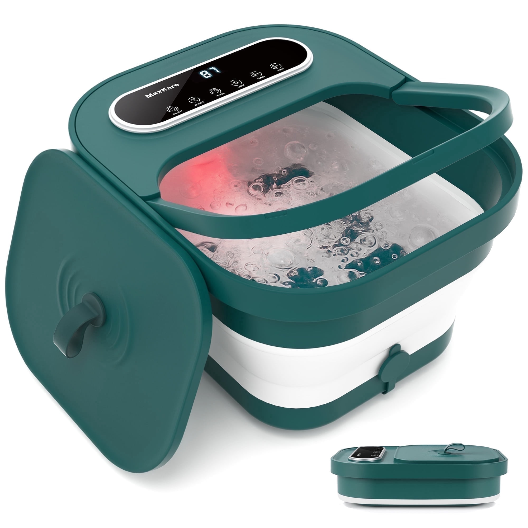 MaxKare Collapsible Foot Spa with Massager and Heat Bubbles Vibration 3 ...