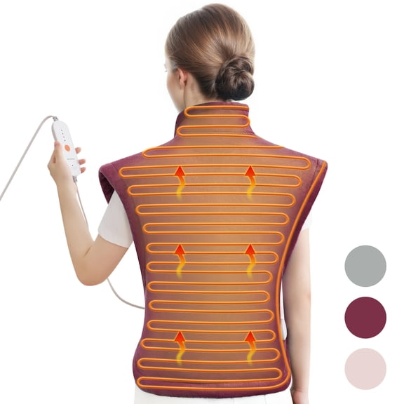 Equate XL Electric Heating Pad, 6 Heat Settings with Auto Shut off, 12 ...