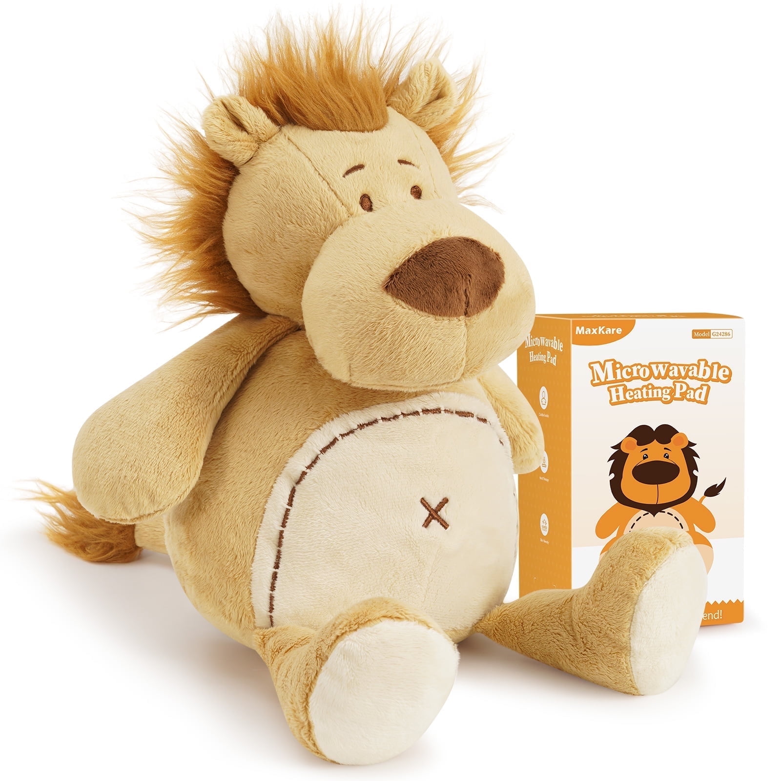 MaxKare Microwavable Stuffed Animal Heating Pad Heatable for Anxiety ...