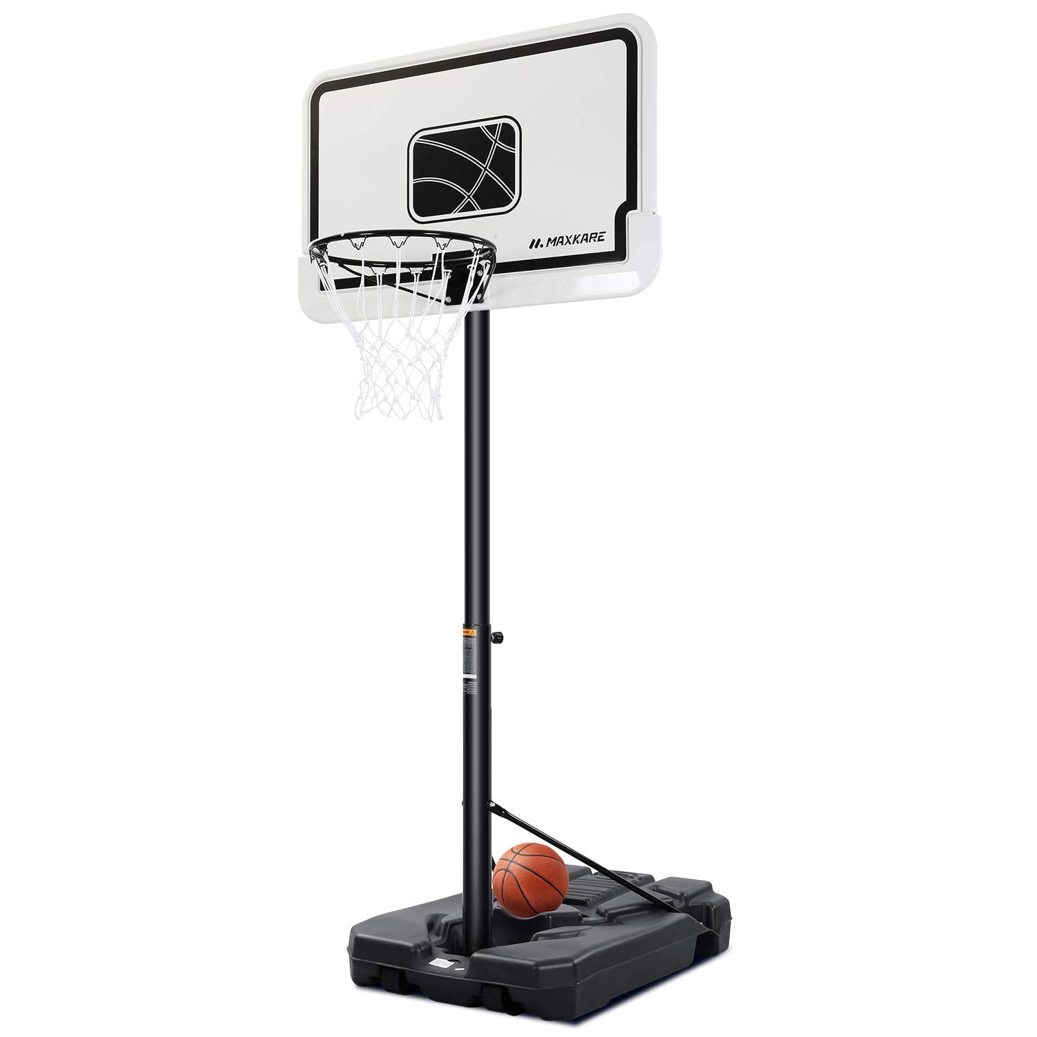 MaxKare Portable Basketball Hoop System Goals with 44in Backboard ...