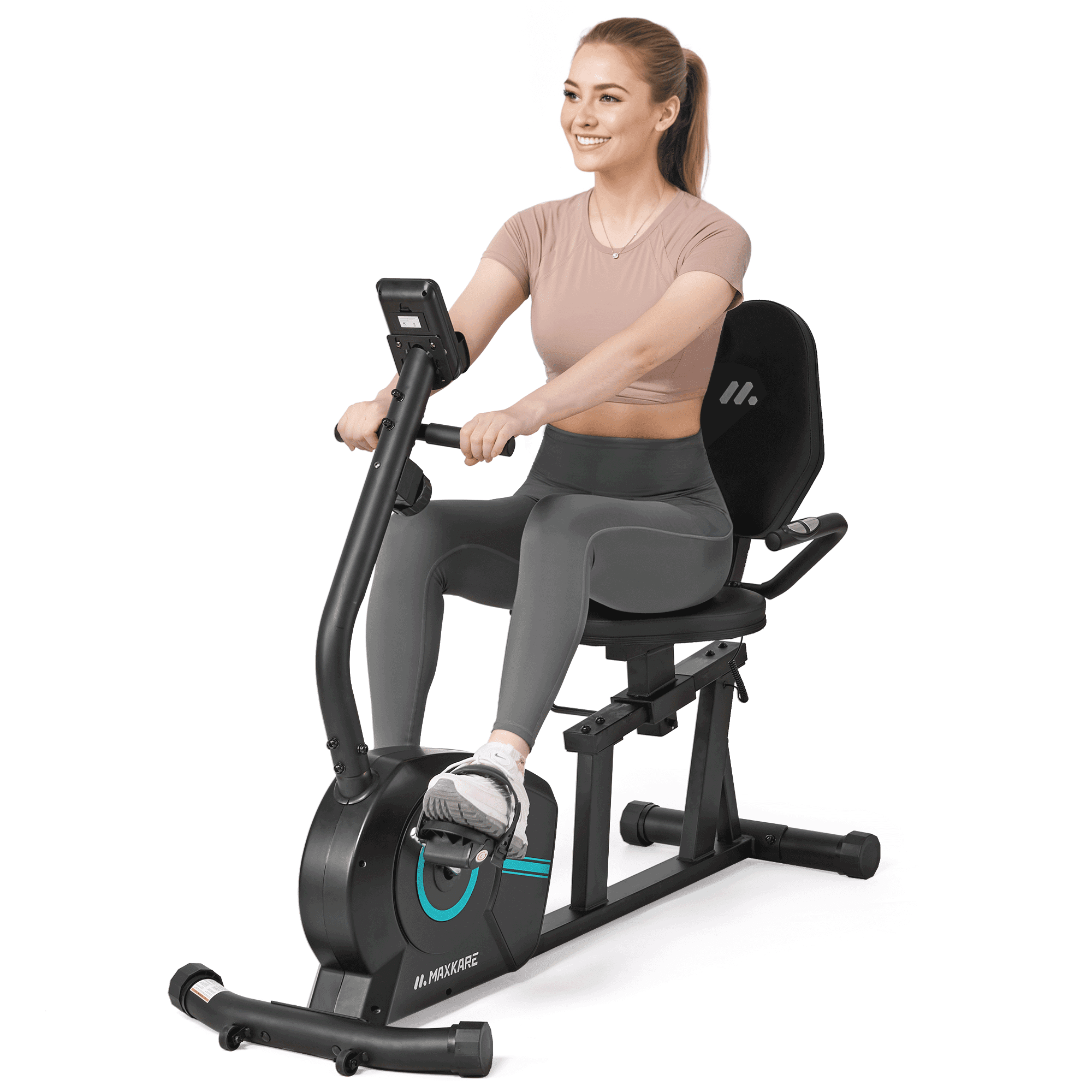 MaxKare Indoor Recumbent Bike with Arm Bands, 8 Level Resistance ...