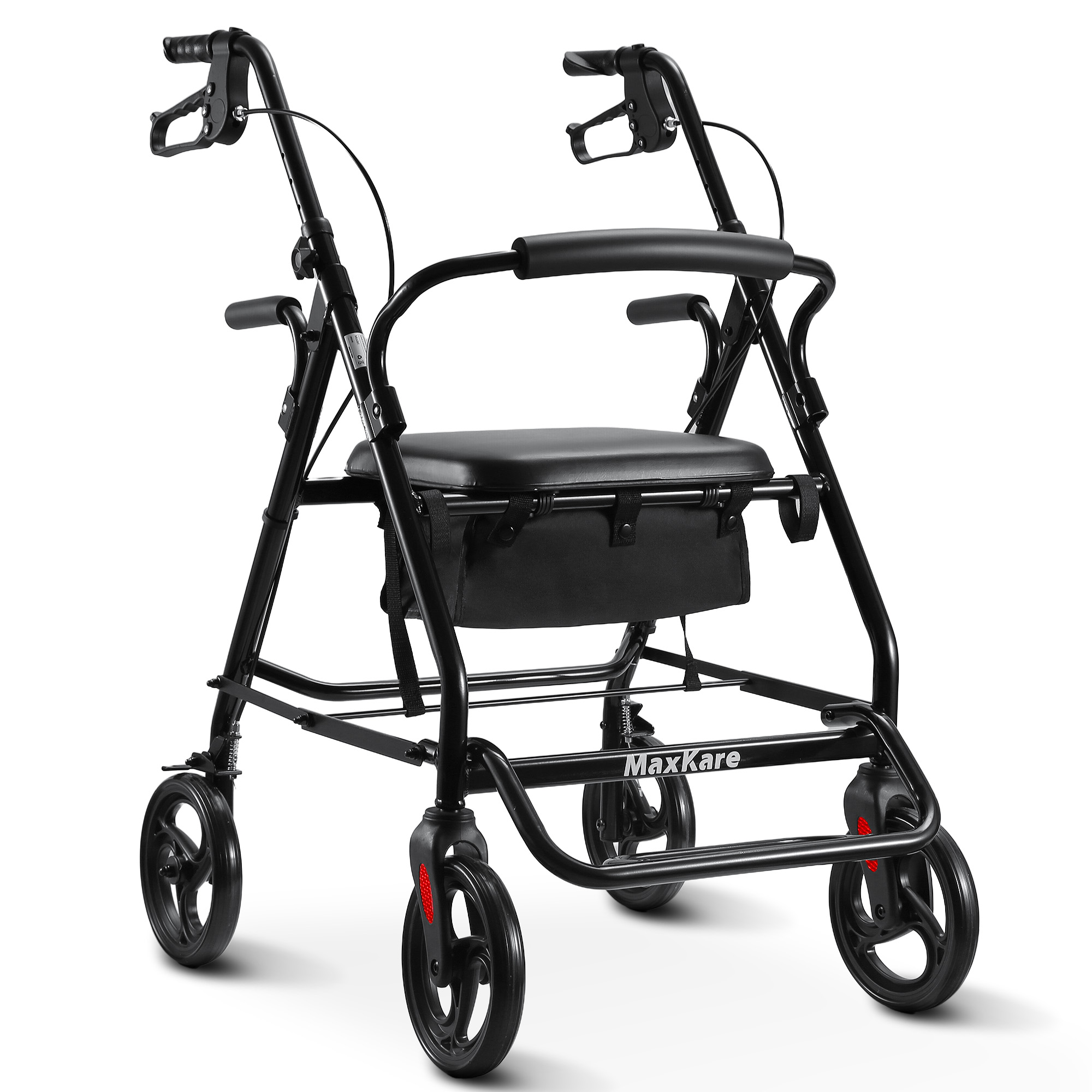 OasisSpace Heavy Duty Rollator Walker - Bariatric Rollator Walker with ...