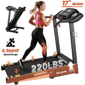 DeerRun Treadmills for Home, 3.5HP Folding Treadmill with Incline, 350 ...