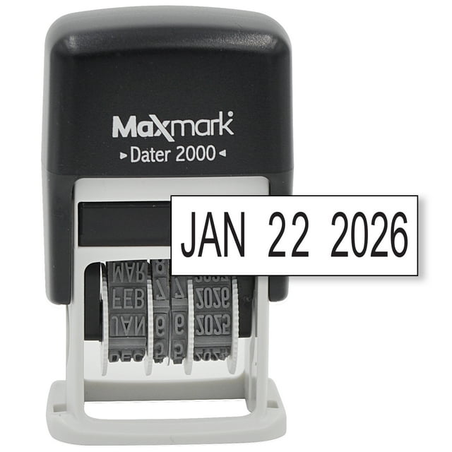 MaxMark Dater 2000, Self Inking Date Stamp with Black Ink - Walmart.com