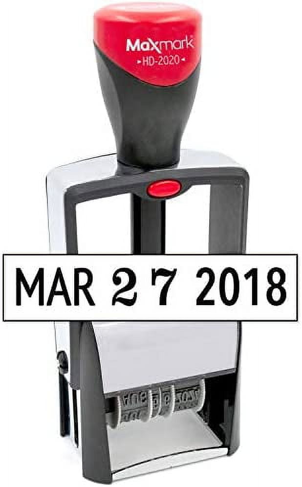 MaxMark Heavy Duty Date Stamp, Large Date Size - Exclusive 12-Year Band ...