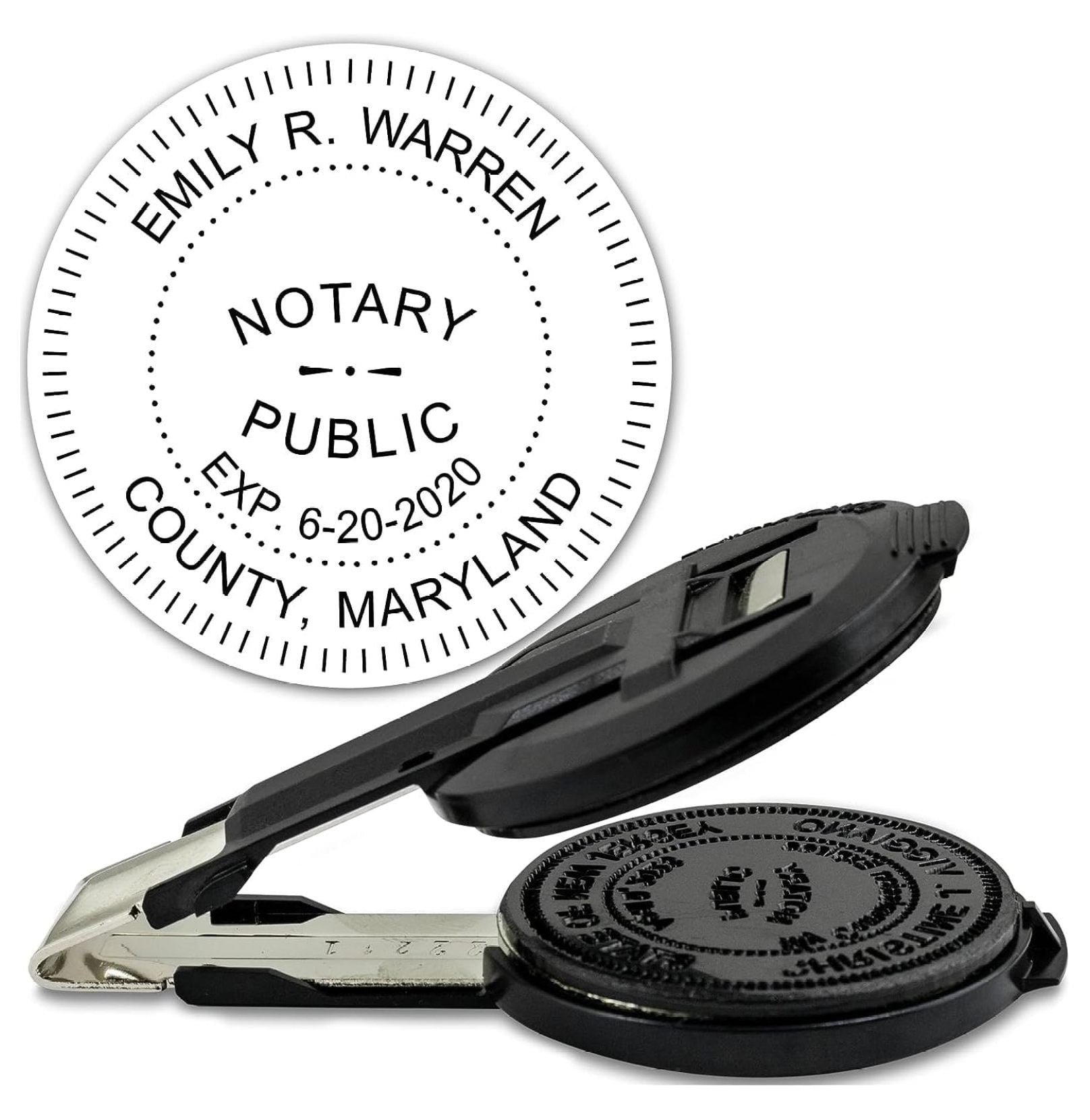 MaxMark Insert for Notary Seal Round Embosser for Maryland State ...