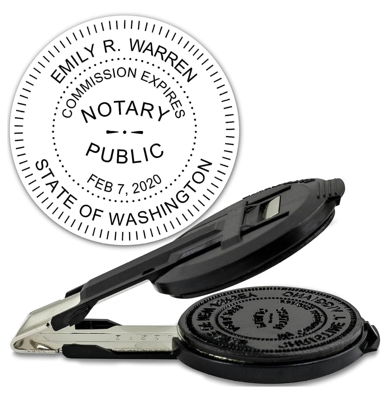 MaxMark Insert for Notary Seal Round Embosser for Washington State ...