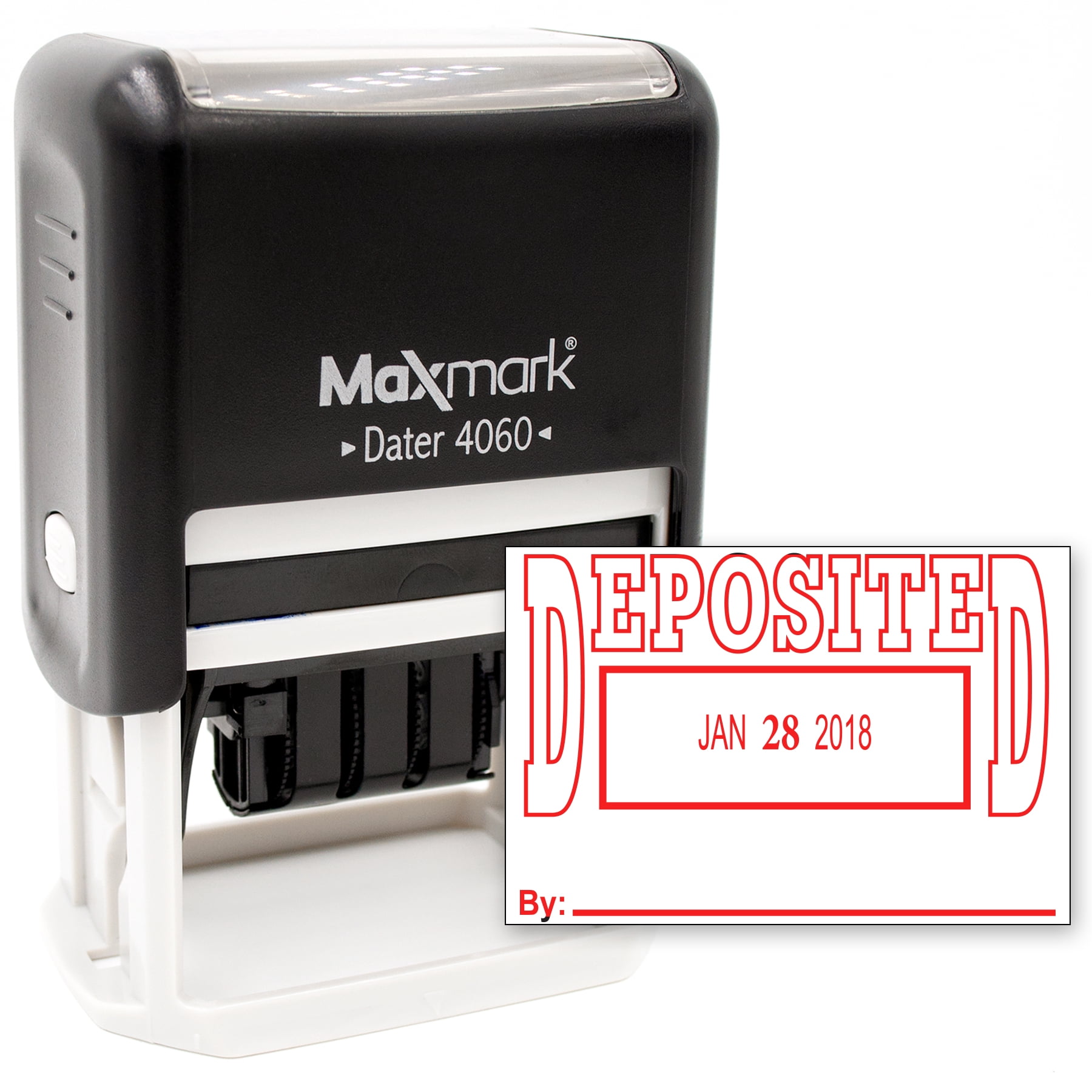 MaxMark Large Date Stamp with DEPOSITED Self Inking Date Stamp, Large ...