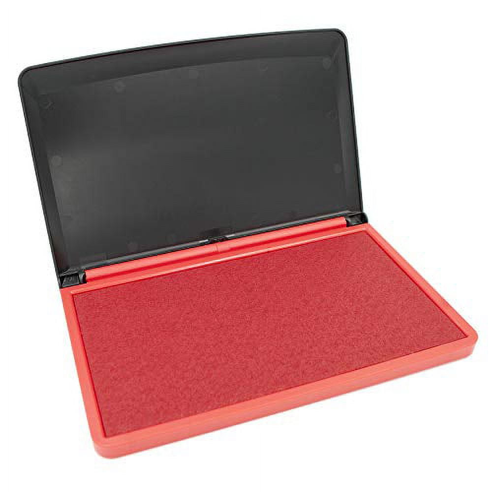 MaxMark Large Premium RED Ink Stamp Pad - 3.5" x 6.25" - Quality Felt ...