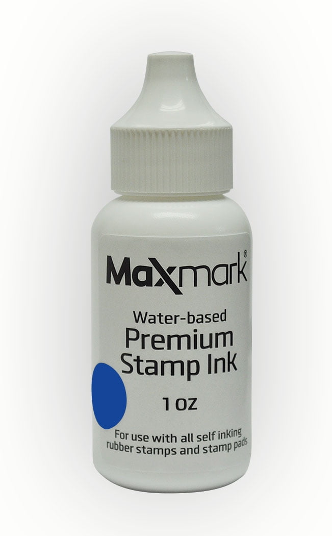 MaxMark Premium Refill Ink for self Inking Stamps and Stamp Pads, Blue ...