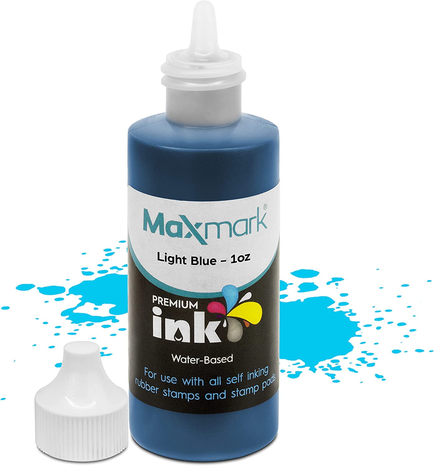 MaxMark Premium Refill Ink for self inking stamps and stamp pads, Light ...