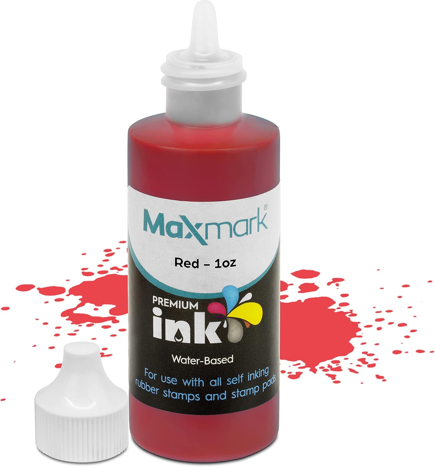 MaxMark Premium Refill Ink for self Inking Stamps and Stamp Pads, Red ...