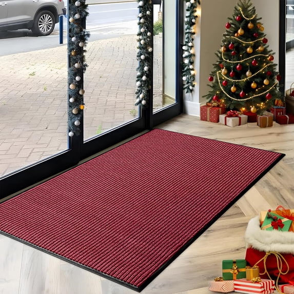 MaxMat Extra Large Commercial Ribbed Runner Mat 4 x 16 Feet - Heavy ...