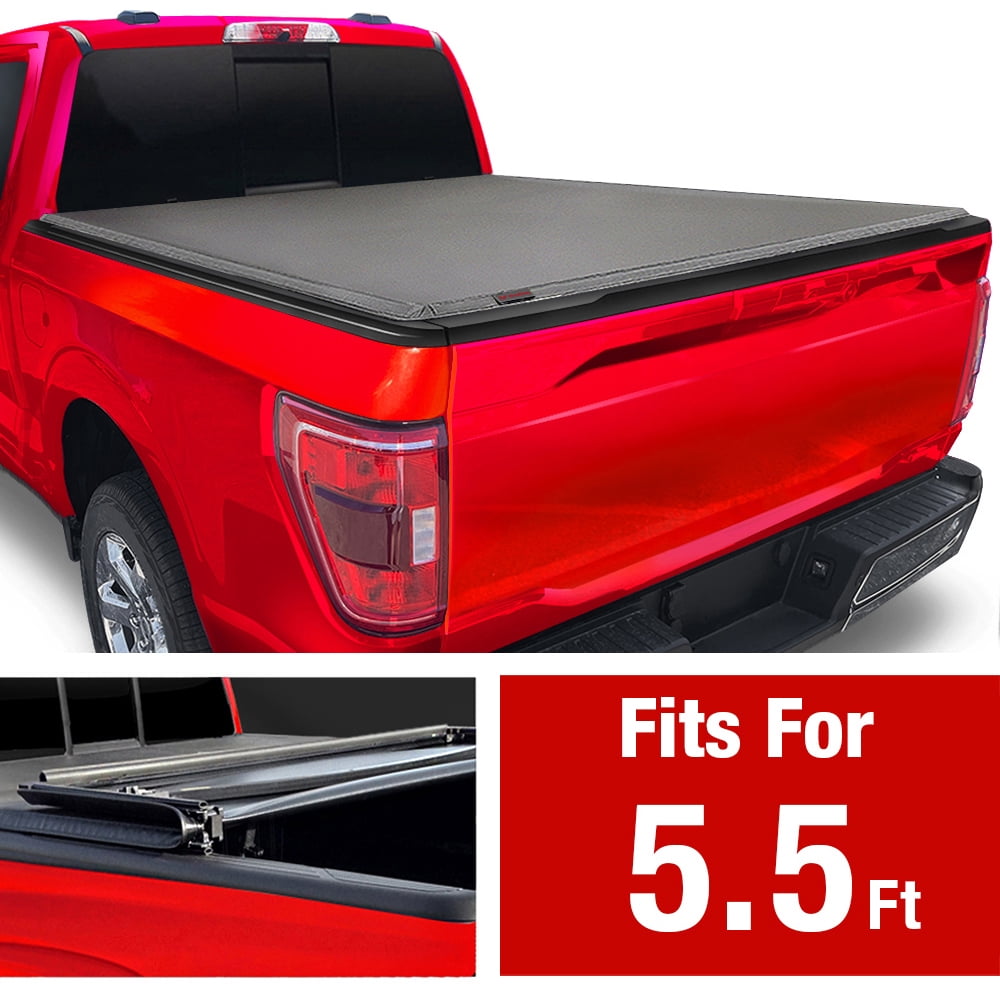 MaxMate Quad-Fold Truck Bed Cover Compatible with Ford F-150 2015-2020 ...