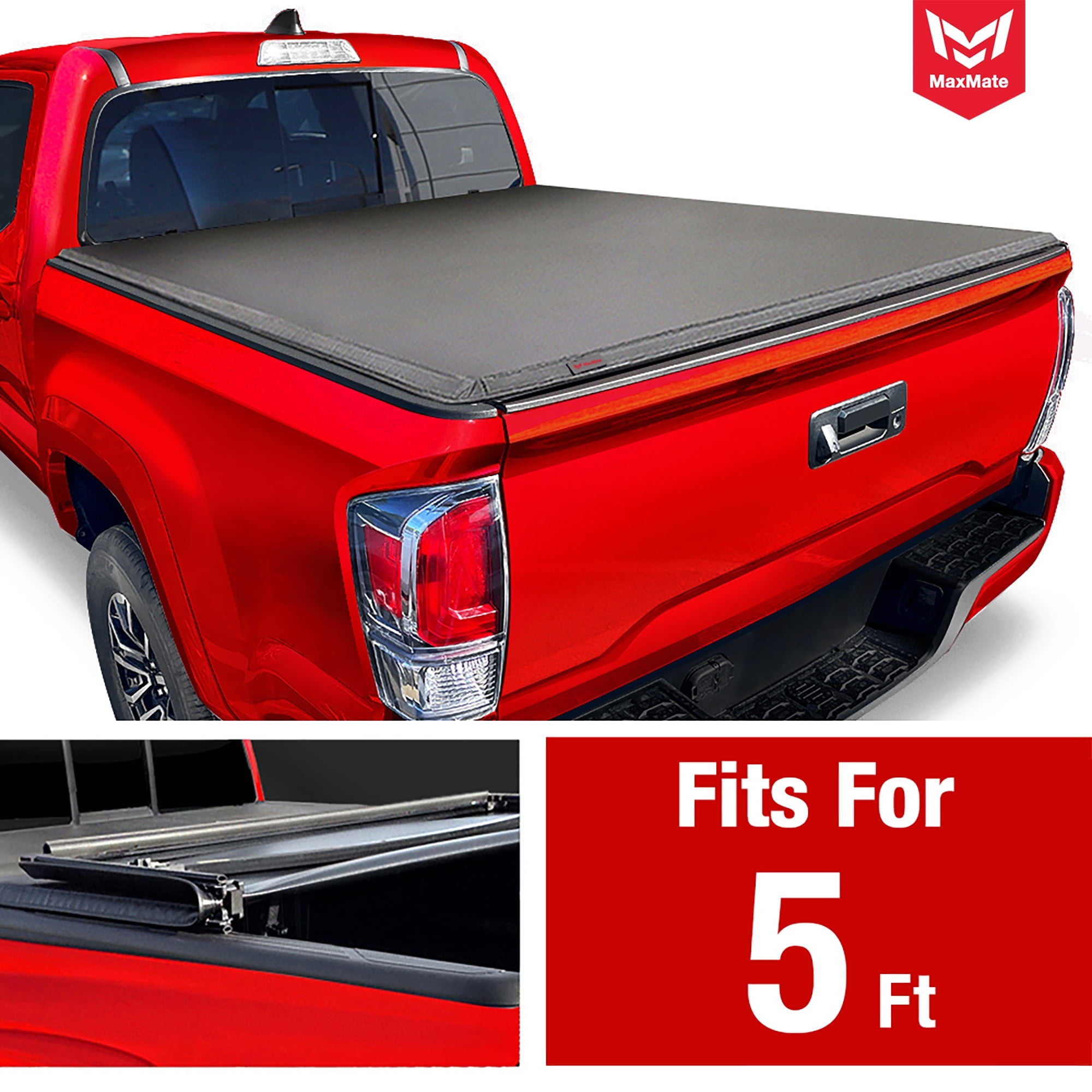 MaxMate Soft Tri-fold Truck Bed Tonneau Cover Compatible with 2024-2025 ...