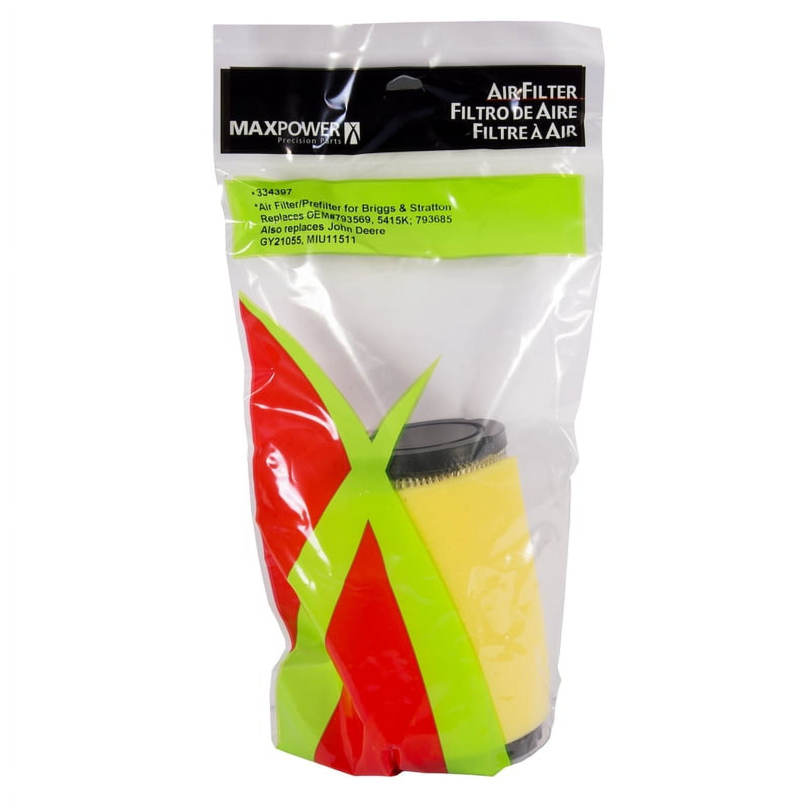 MaxPower 334397 Air Filter with Pre-Filter Replaces Briggs & Stratton ...