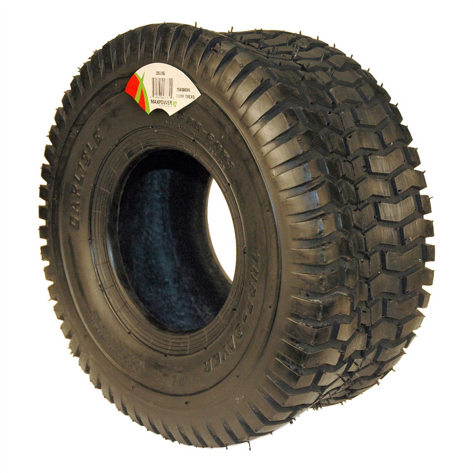 MaxPower 335265 2 ply Tire, 15 x 600 x 6 with turf tread - Walmart.com