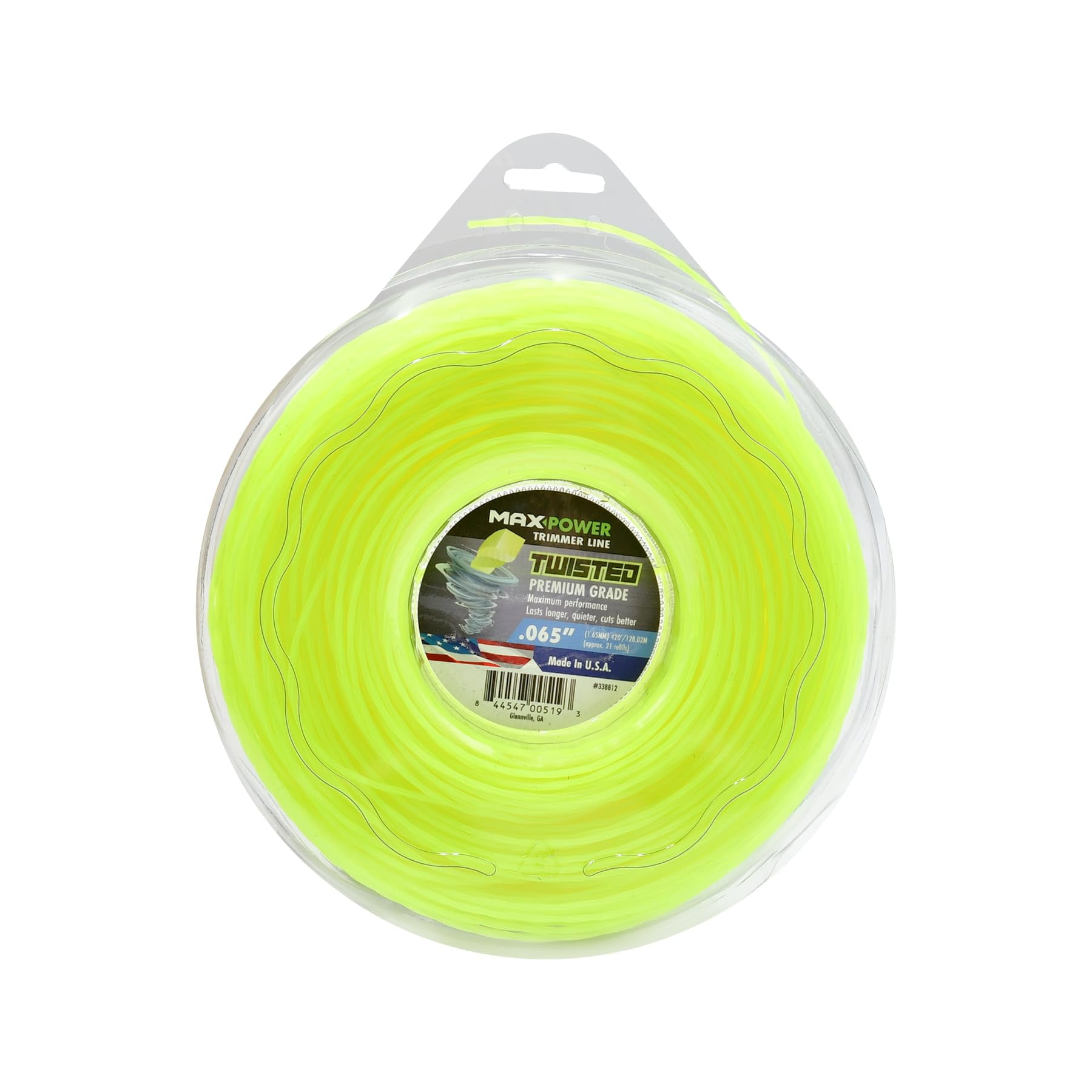 MaxPower 338812 .065-Inch Premium Twisted Trimmer Line, 420-Foot Length ...