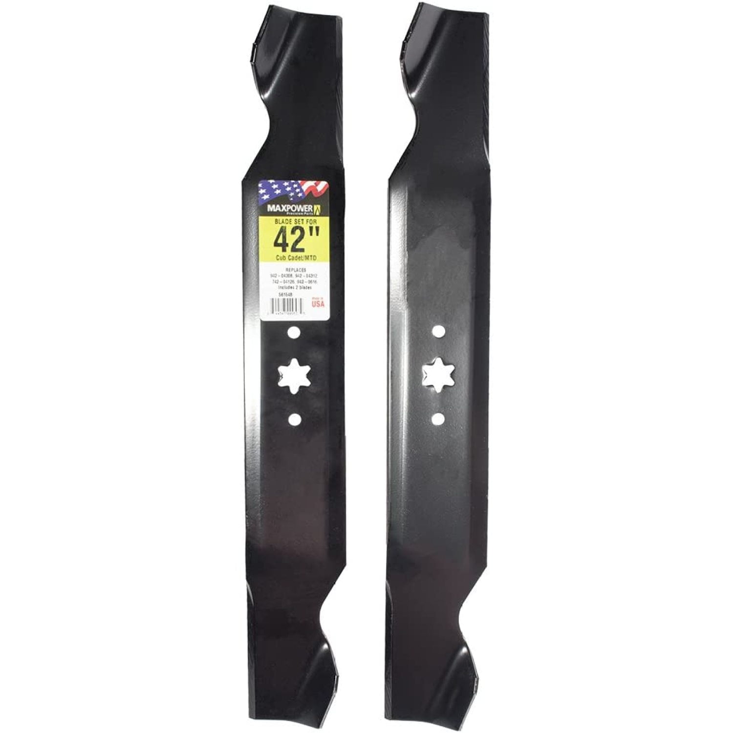 MaxPower 561548B 2-Pack Blade Set for 42 Inch Cut MTD Cub Cadet/Troy ...