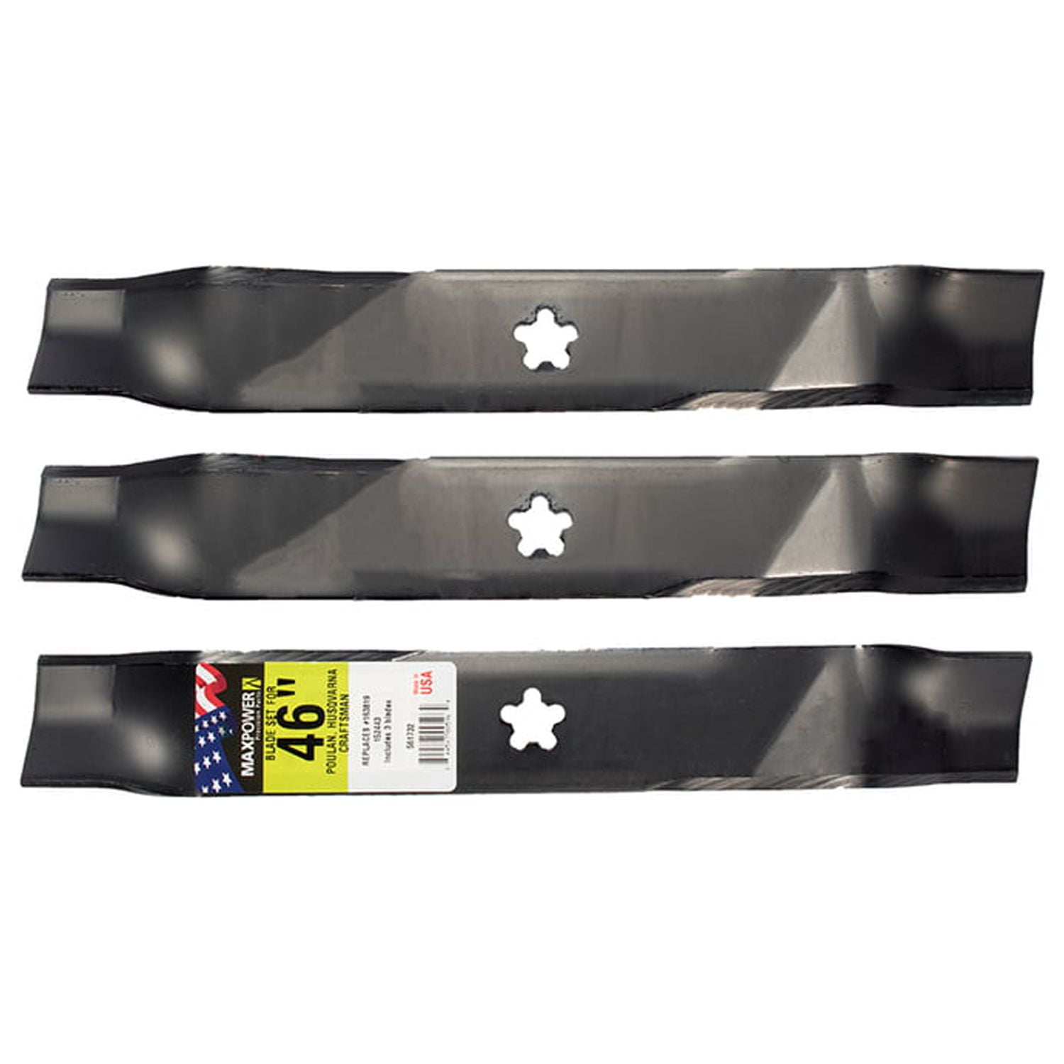 MaxPower 561732 Three Blade Set for Many 46 in. Craftsman, Husqvarna ...