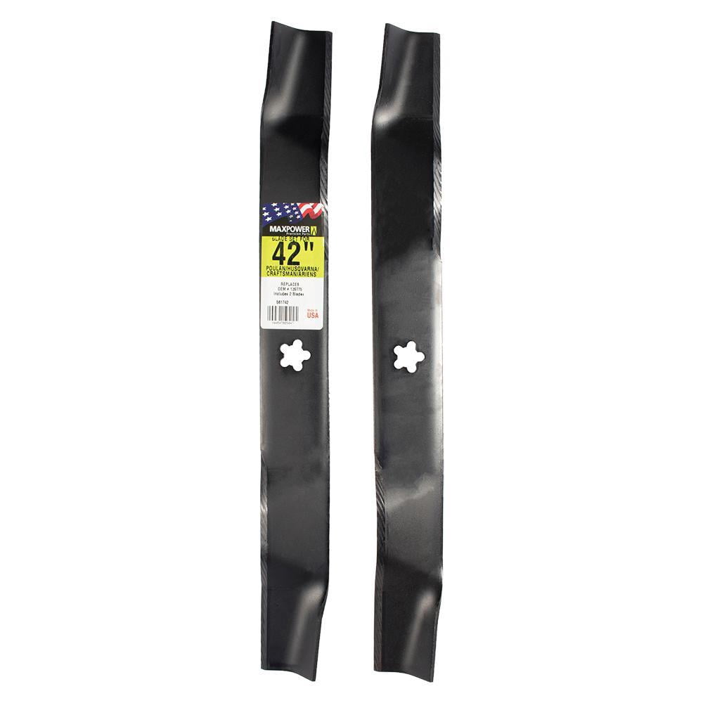 2 Blade Set For Many 42 In. Craftsman, Husqvarna, Poulan Mowers ...