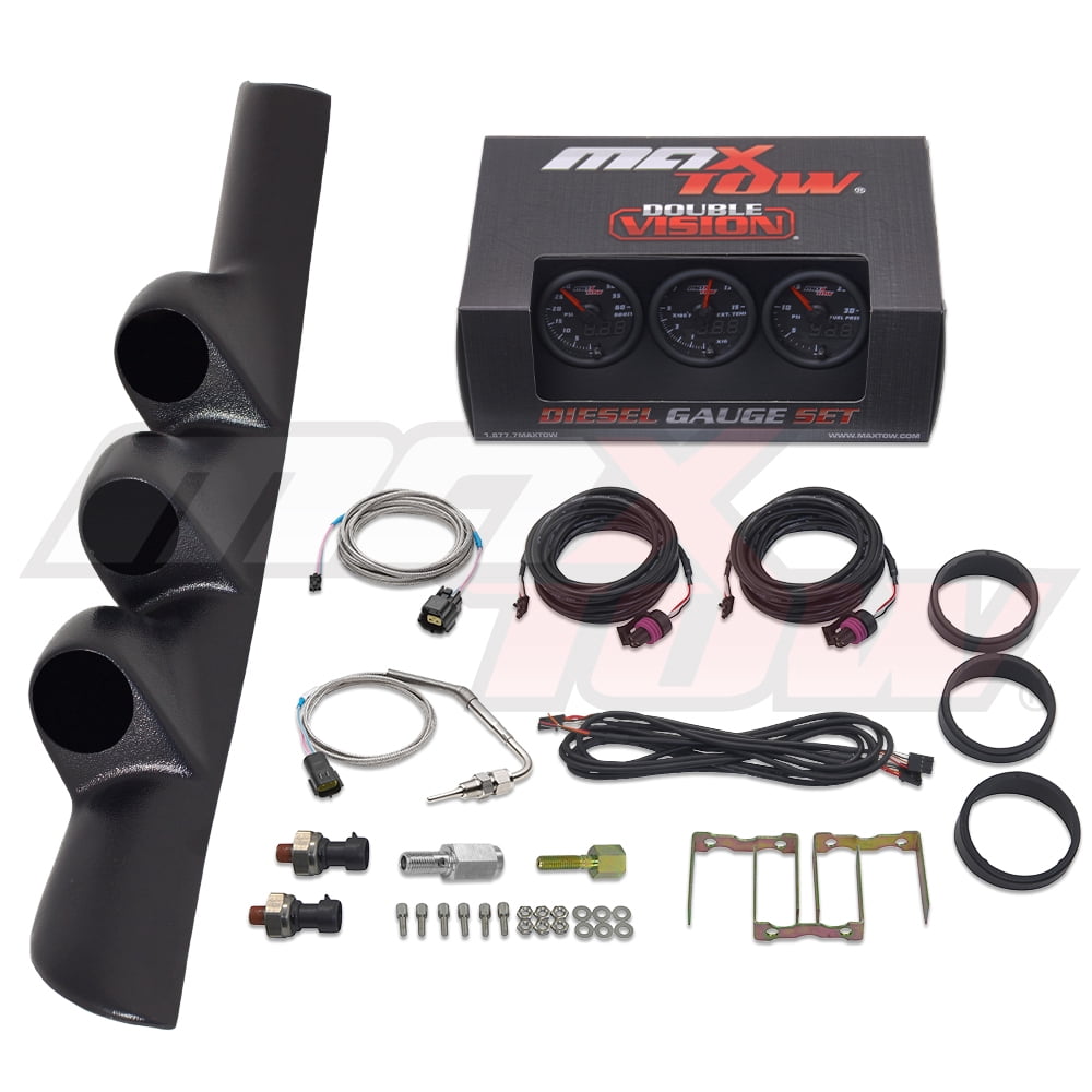 MaxTow | 2nd Gen 1998-2002 Dodge Ram 5.9 Cummins Black Triple Gauge ...