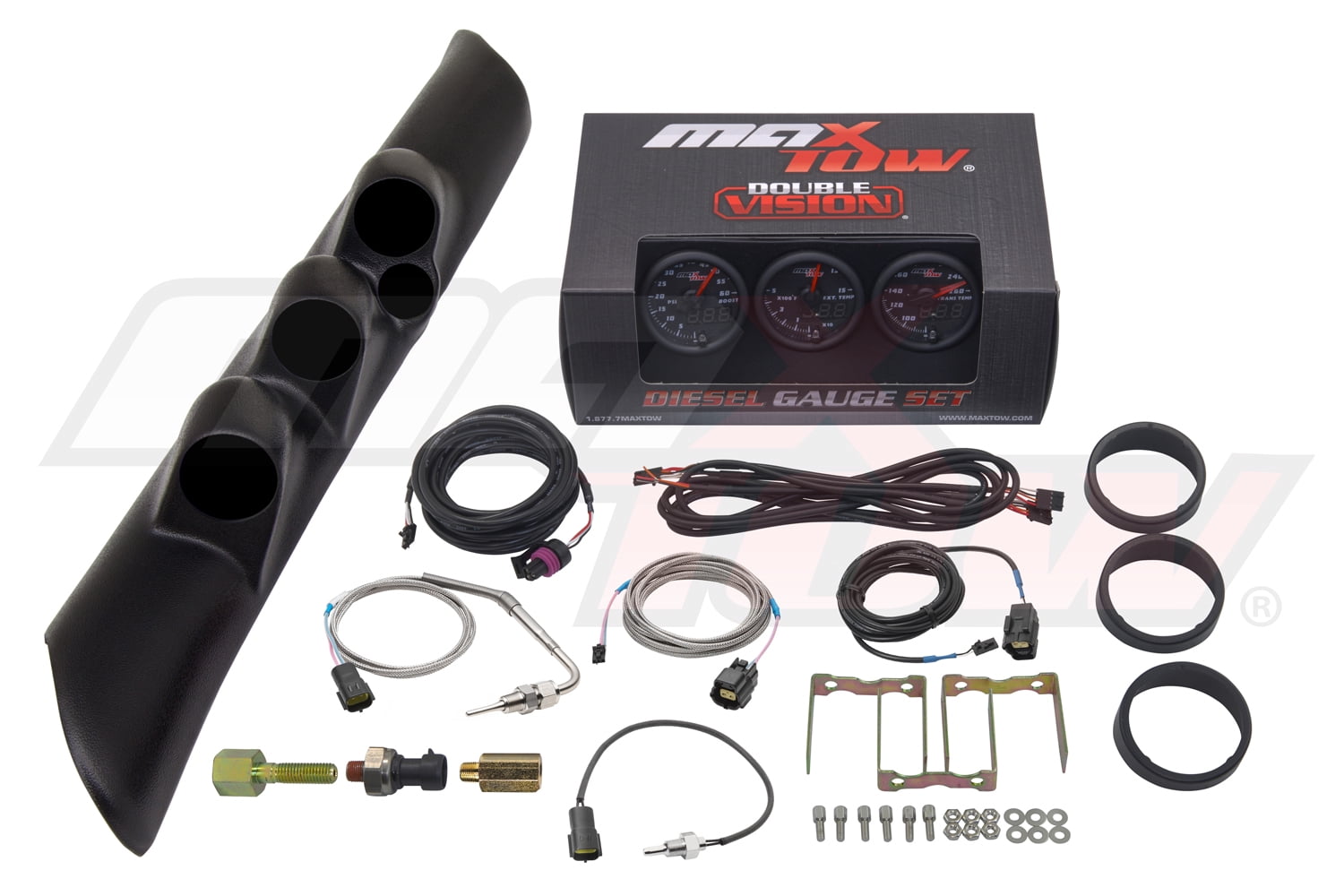 MaxTow | 2nd Gen 1998-2002 Dodge Ram 5.9 Cummins Black Triple Gauge ...