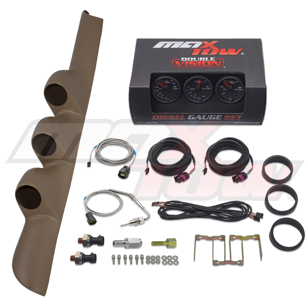 MaxTow | 2nd Gen 1998-2002 Dodge Ram 5.9 Cummins Tan Triple Gauge ...