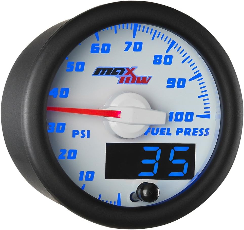 MaxTow Double Vision 100 PSI Fuel Pressure Gauge Kit - Includes ...