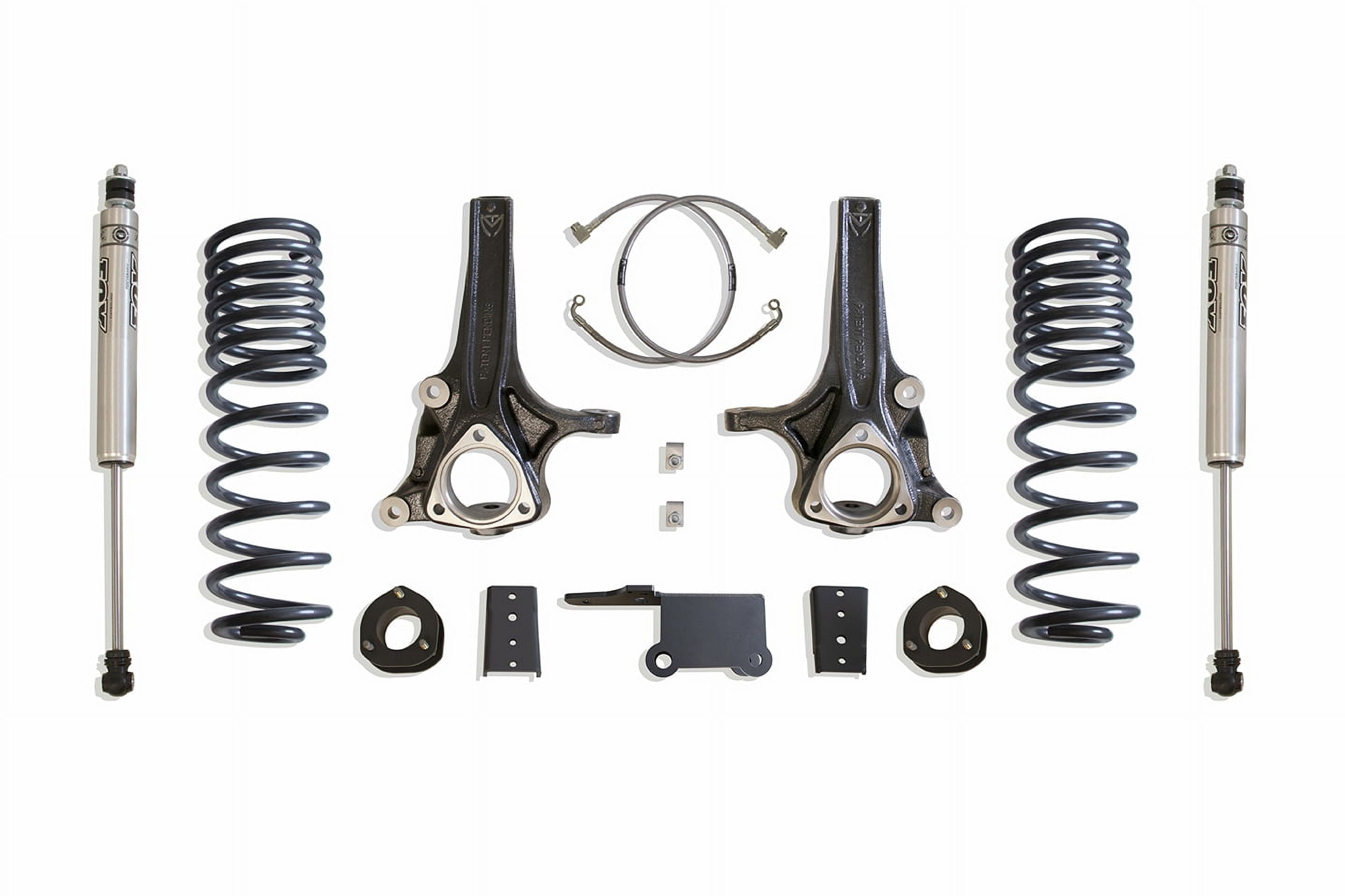 MaxTrac Suspension 7" Lift Kit Including Spindles Extended Brake Lines ...