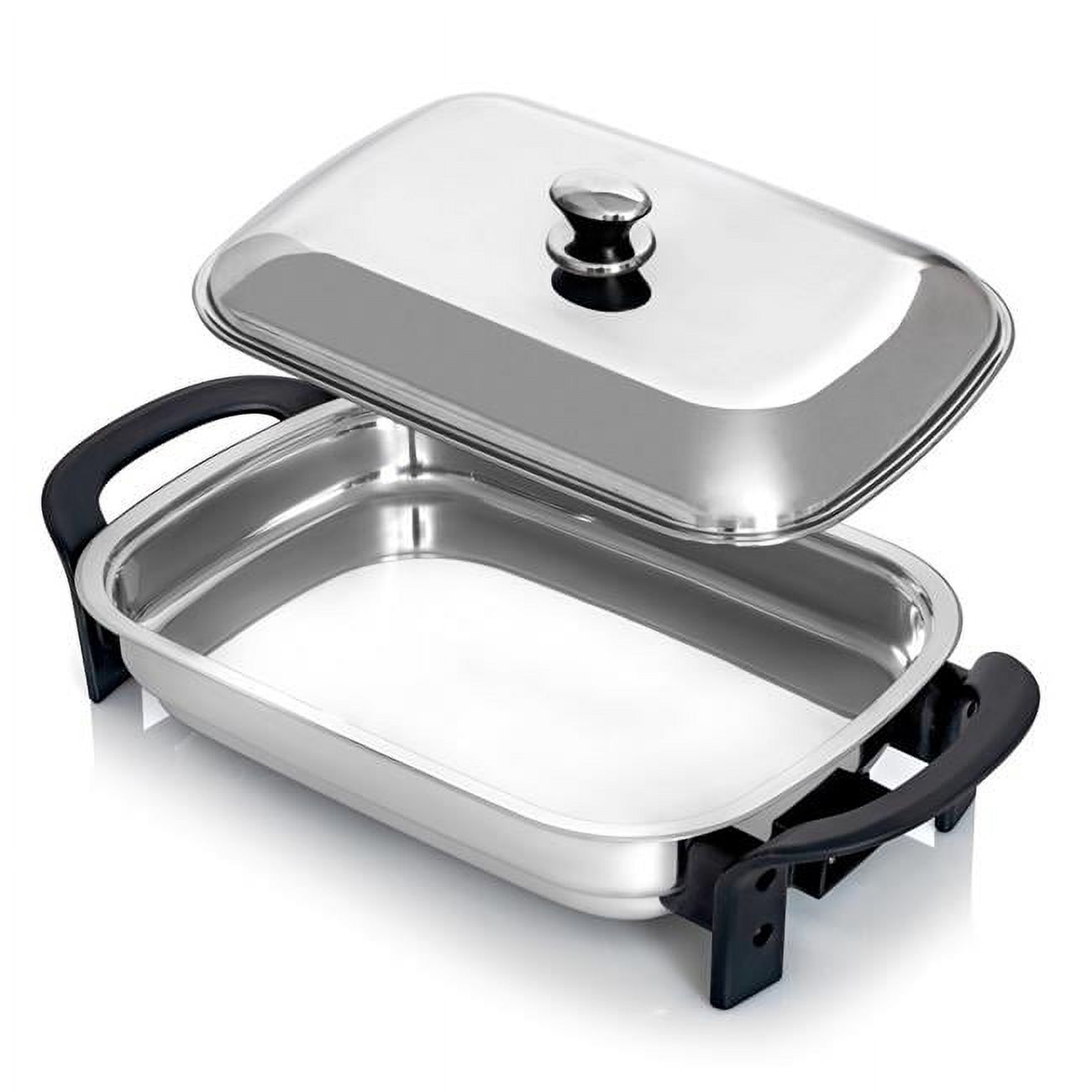 Maxam KTES4MX 16 in. Electric Skillet - Rectangular Stainless Steel Pan ...
