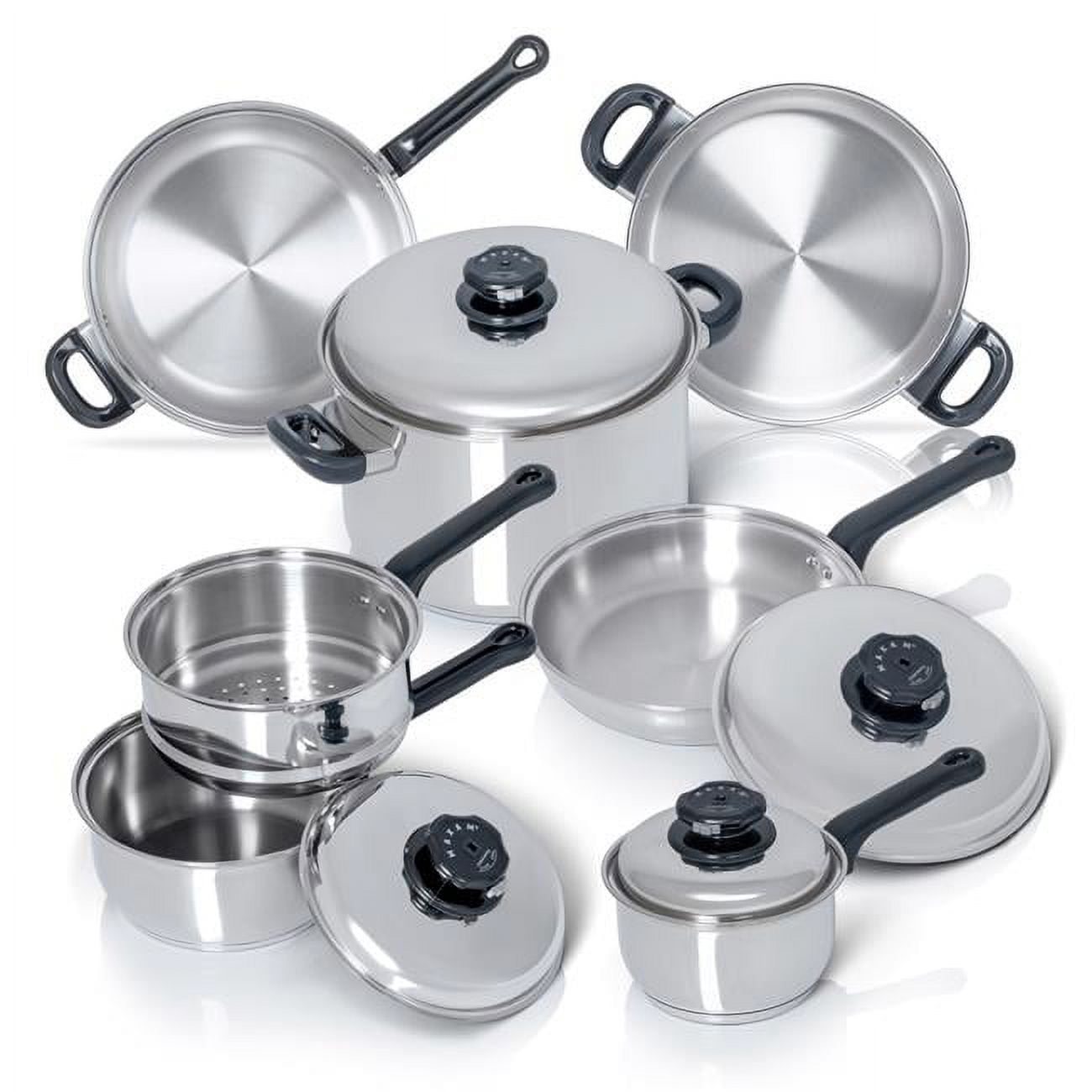 Maxam KTGIANT4MX 12-Element Waterless Cookware Set - 10 Piece - Walmart.com