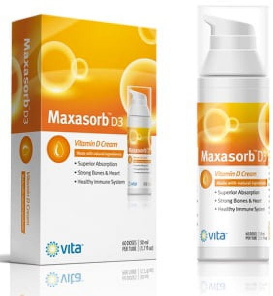 Vita Sciences Maxasorb Vitamin D3 Cream for Skin Care 1000 IU ...