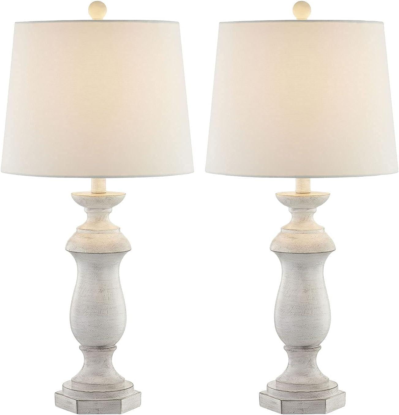Maxax 27" Farmhouse Table Lamps Set, 3-Way Dimmable Rustic Lamps for ...