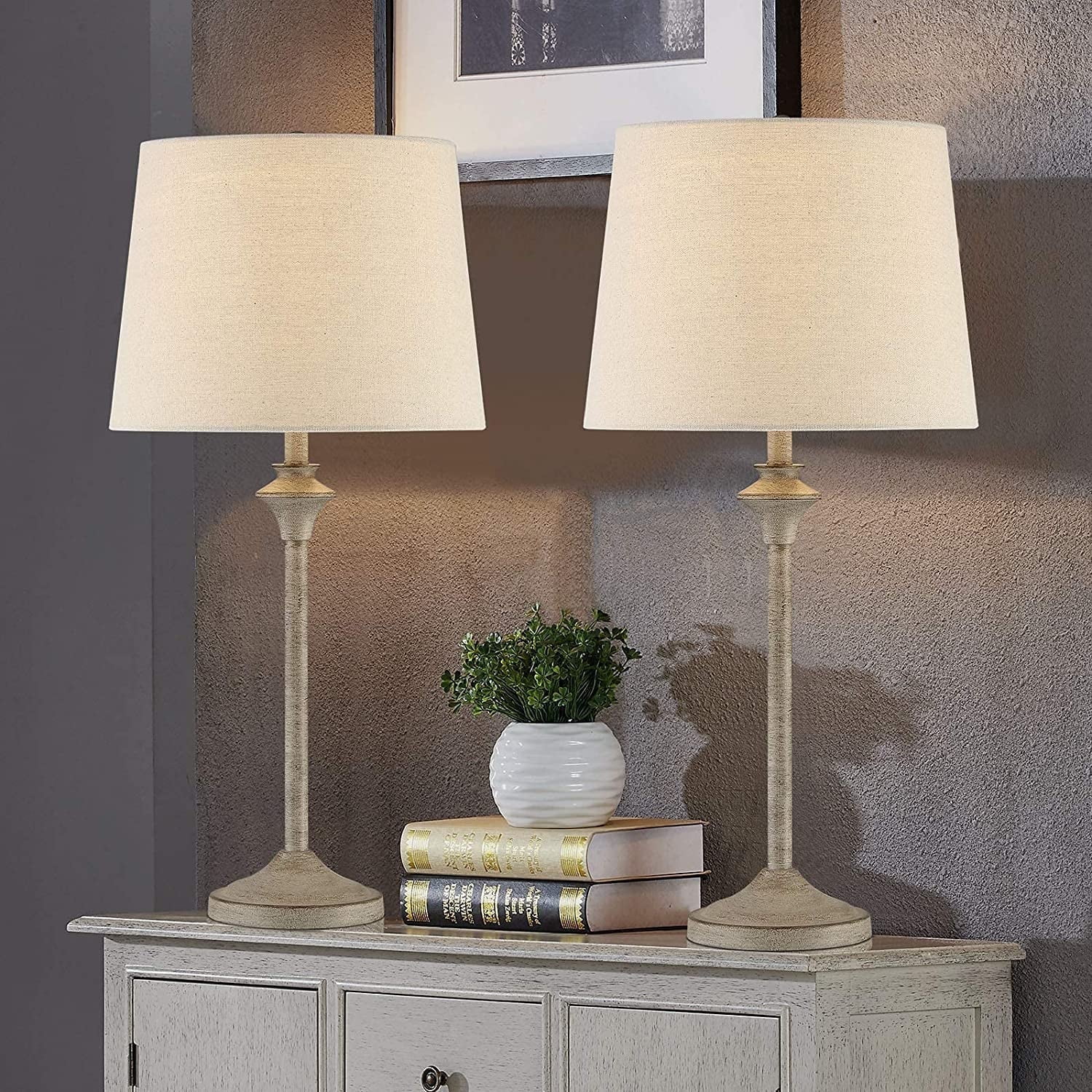Maxax Table Lamps Set of 2, Buffet Lamps Nightstand Lamps Bedside 26 ...