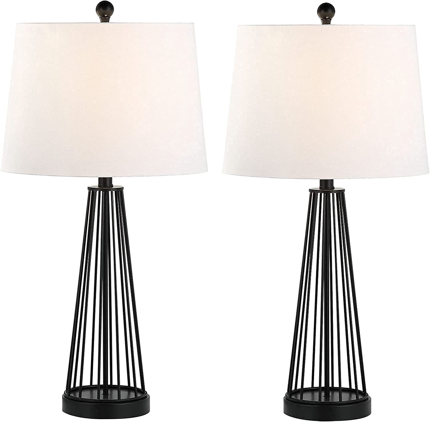 Maxax Table Lamps Set of 2, Hollow Metal Bedside Nightstand Lamps, 3 ...