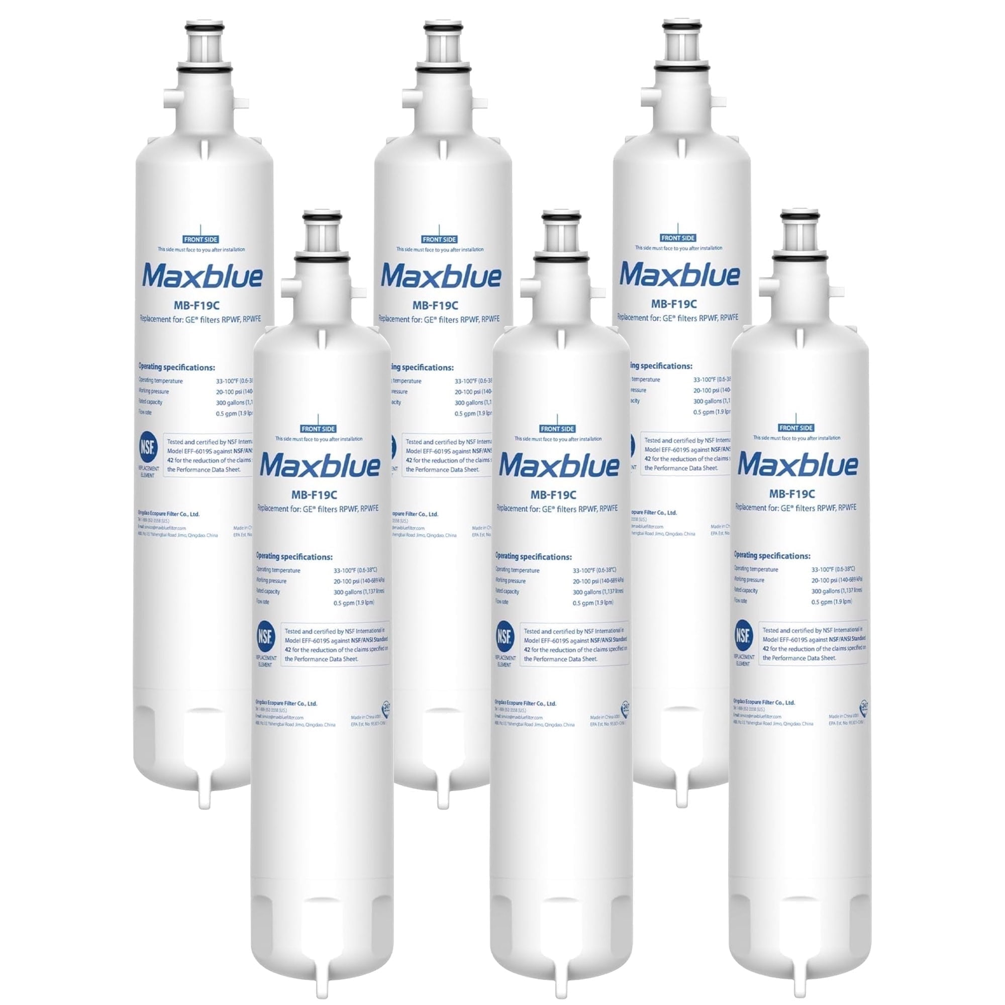 Maxblue Replacement for GE® RPWFE/RPWF Refrigerator Water Filter (6 ...
