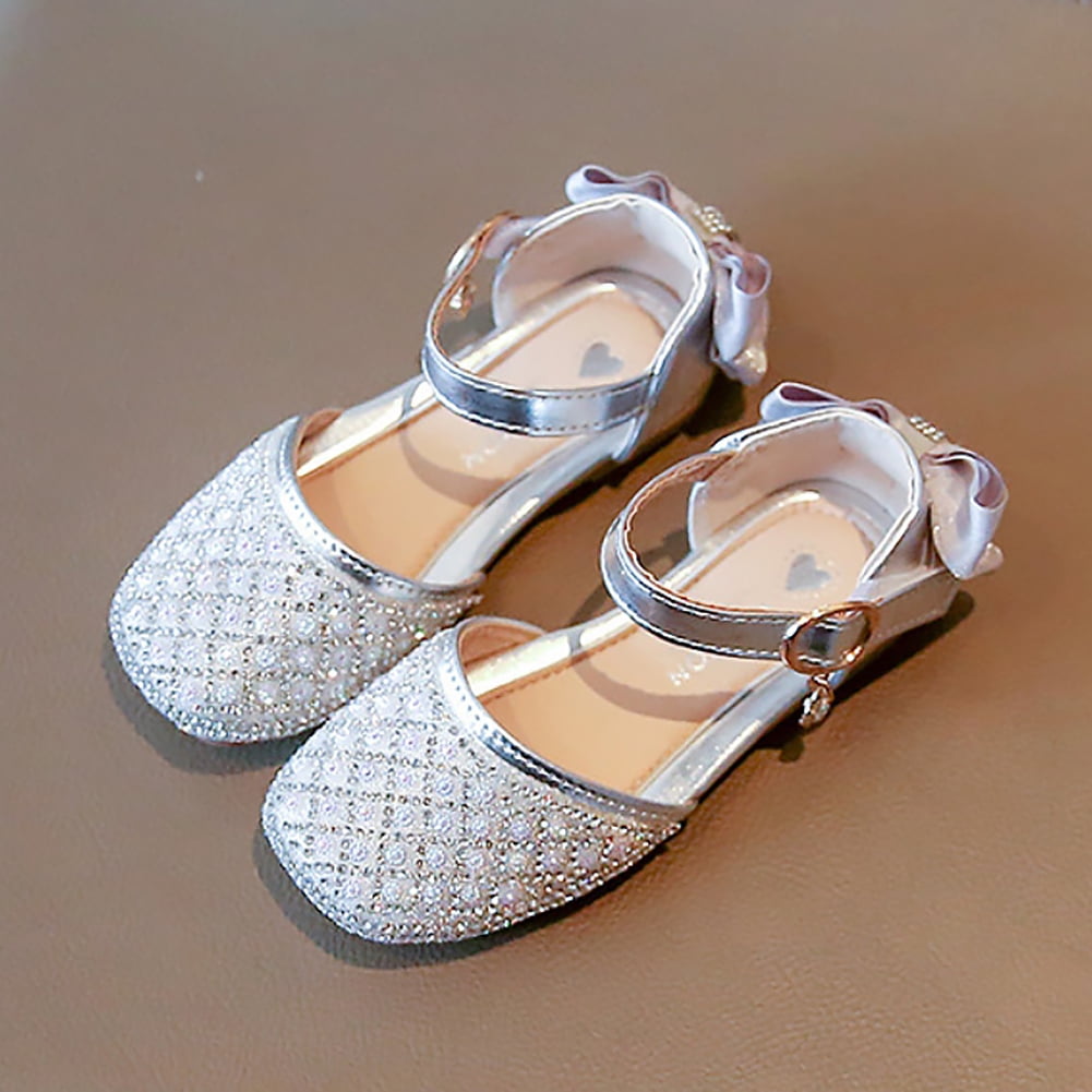 Maxcozy Girls Mary Jane Rhinestone Studded Ballet Flats (Toddler/Little ...