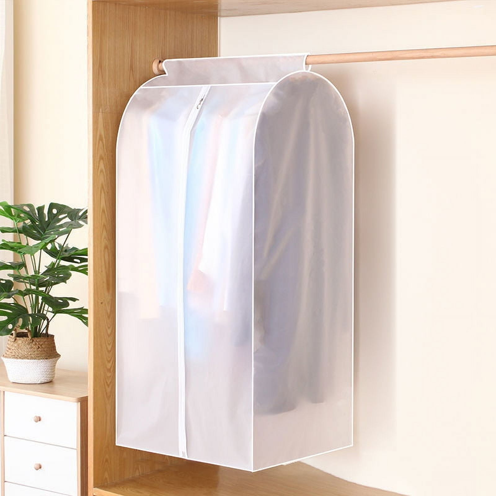 Maxcozy Thicken Hanging Garment Bags for Closet Storage Bottom Enclosed ...