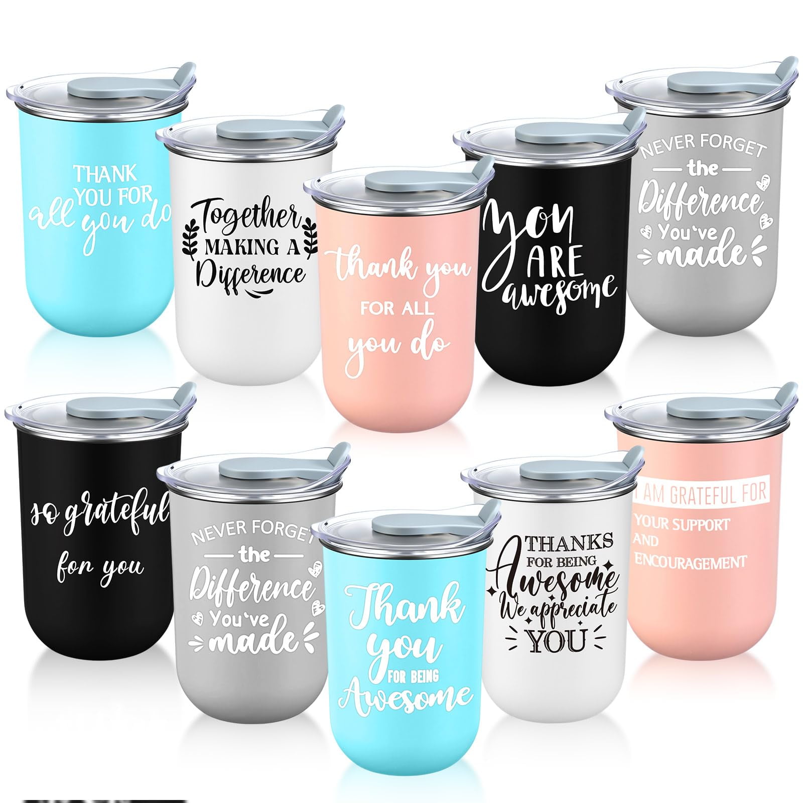 Maxdot 10 Pcs Thank You Gift Mugs 10 oz Team Employee Appreciation ...