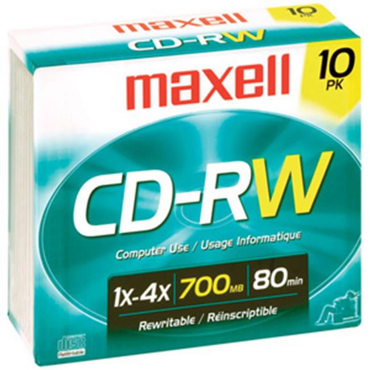 Maxell 10-Pack CD-RW Rewritable and Recordable Compact Disc - Walmart.com